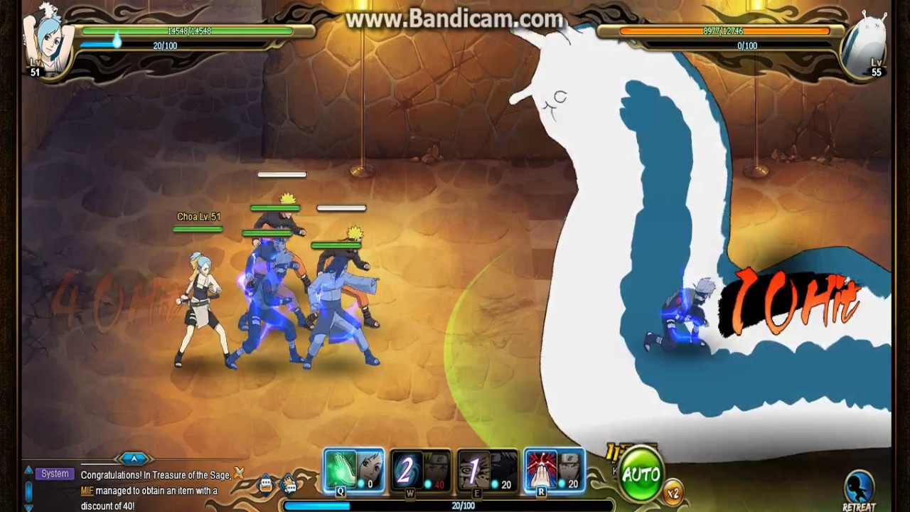 Naruto Online: Ninja Exam Lv 55 Water Main (Azure Fang) #2 - YouTube