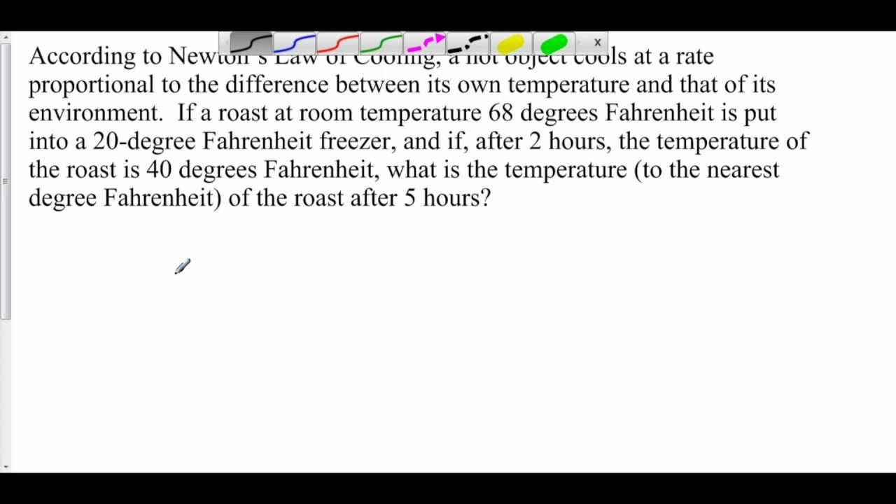 Newton's Law of Cooling: Exponential Decay - YouTube