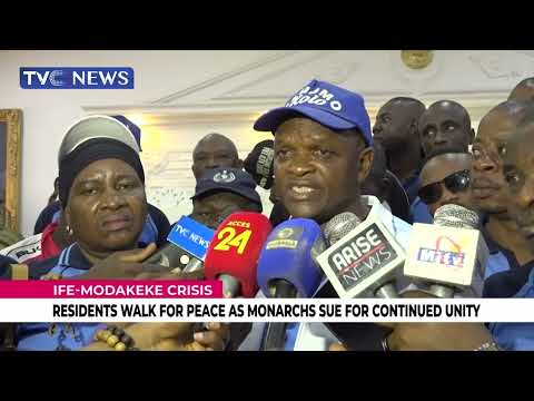 (VIDEO) Ife-Modakeke Crisis | Residents Walk For Peace As Monarchs Sue For Continued Unity