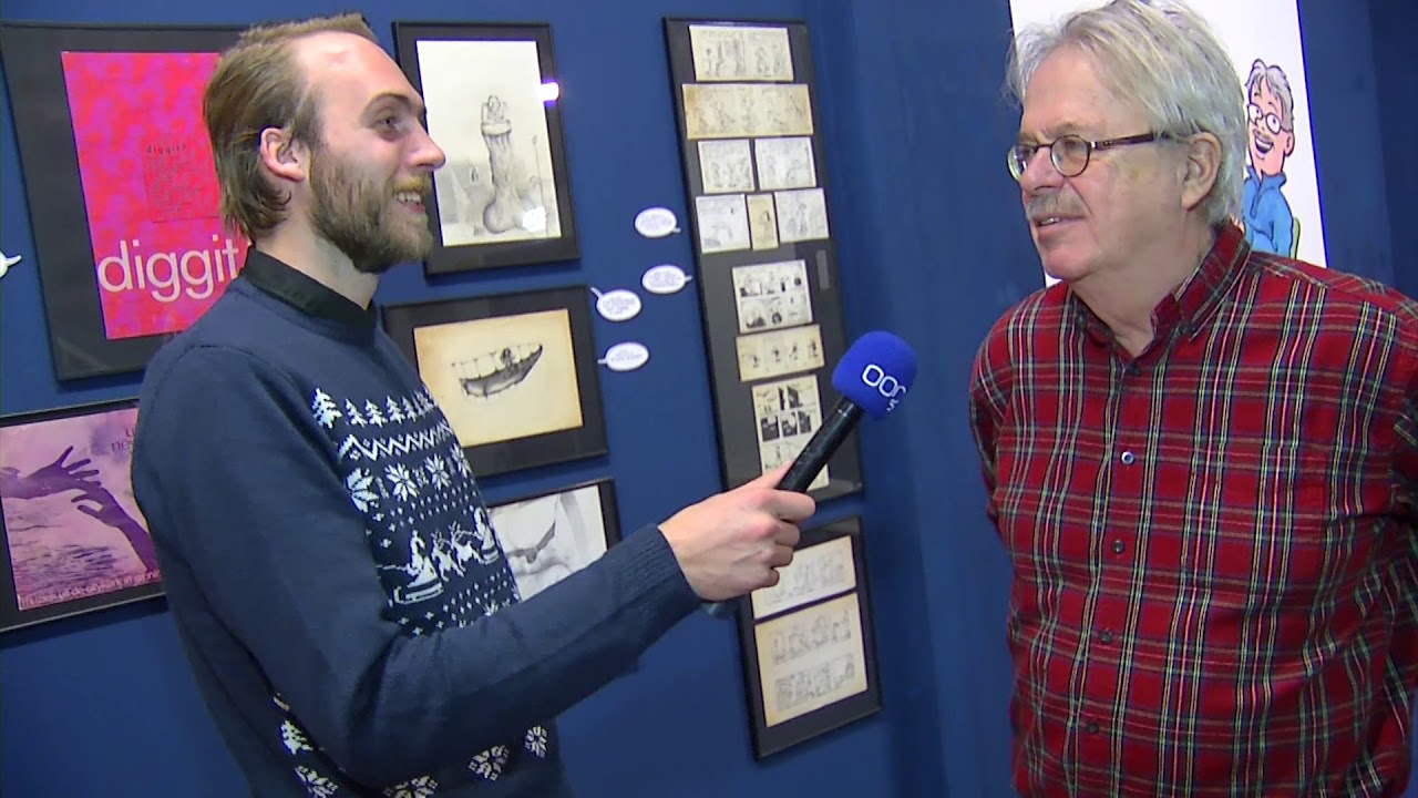 Overzichts tentoonstelling Frans Le Roux in Strip Museum - YouTube