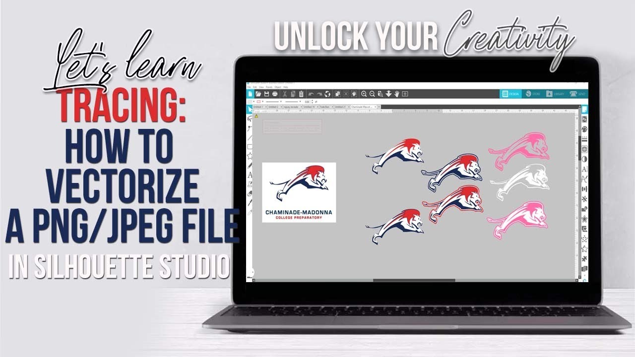 Tracing a 2 color image in Silhouette Studio | Saving SVGs - YouTube