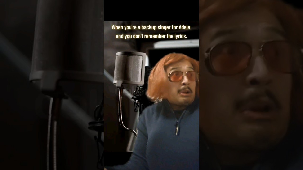 When you're a backup singer for Adele and you forgot the lyrics. #adele ...