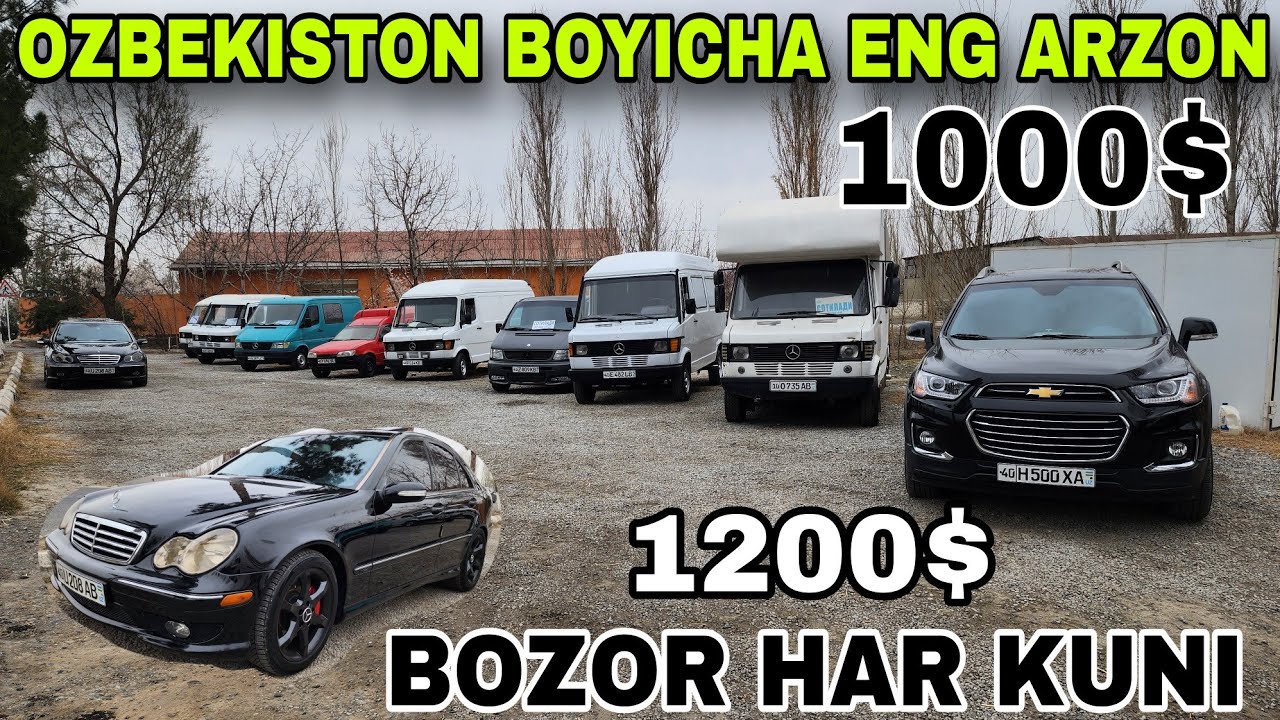 22 MART OZBEKISTON BOYICHA ENG ARZON MASHINALAR 1000$GA HAM MASHINA ...