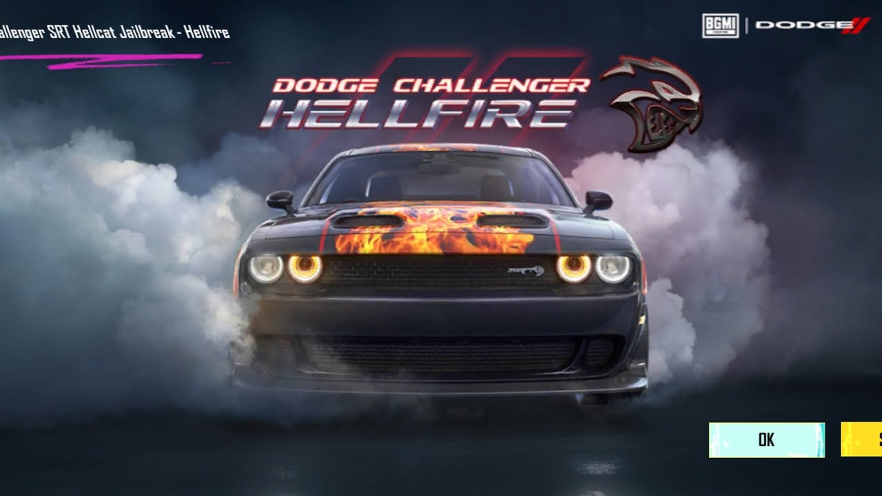 New Dodge Challenger SRT Hellfire Crate Opening BGMI...😍🤑 - YouTube