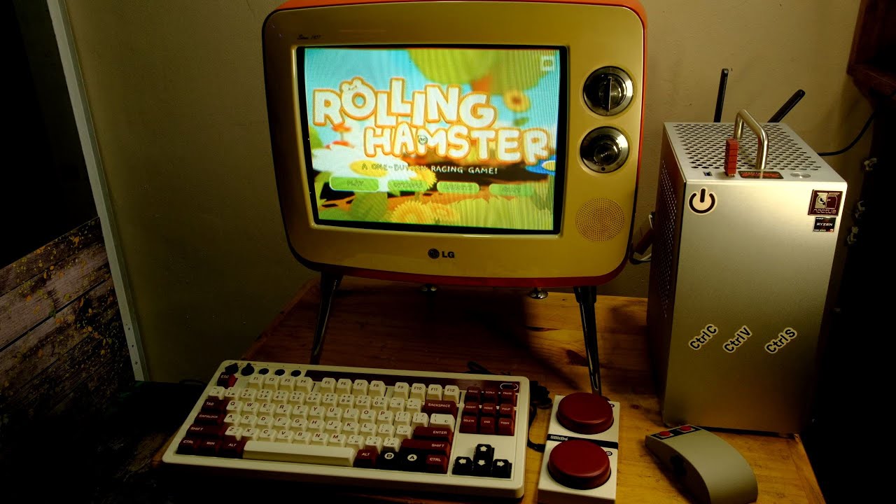 Gaming on CRT | PC 480i Composite | Rolling Hamster | LG Retro Serie 1 ...