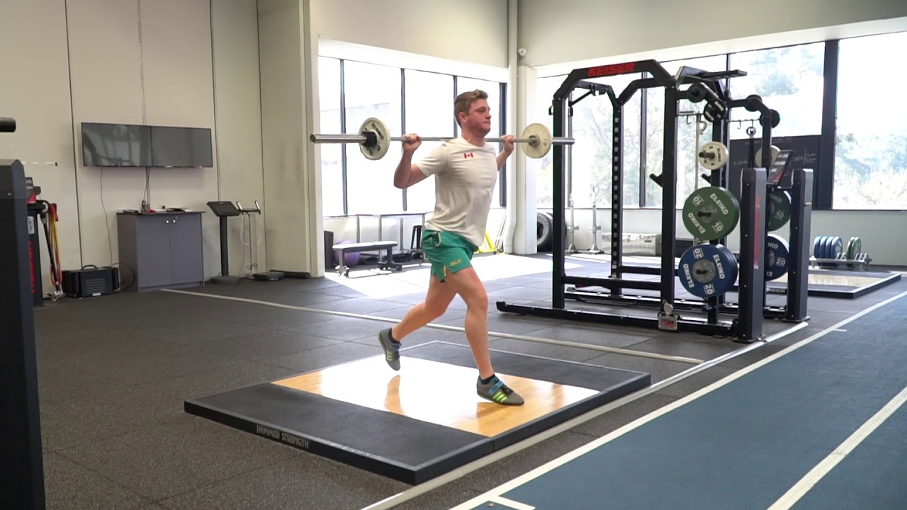 Barbell Alternating Splits - YouTube