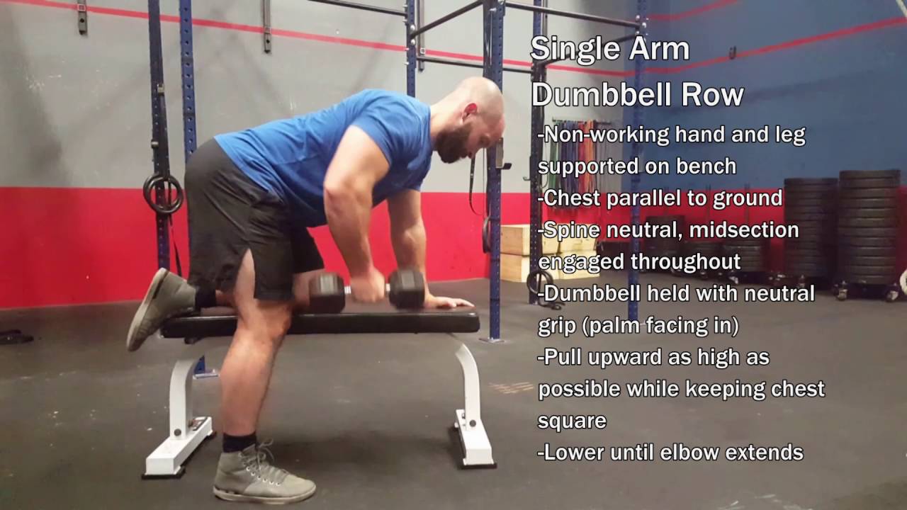Single Arm Dumbbell Row - YouTube
