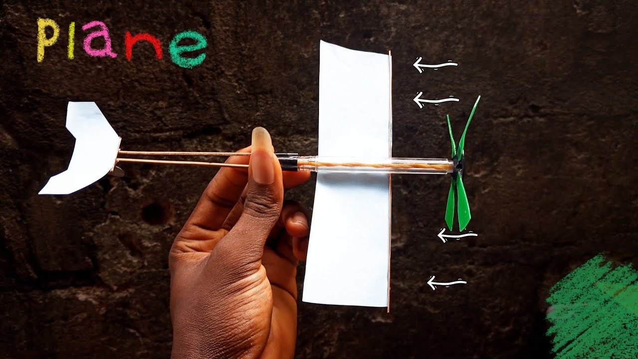 How to Make a rubber band Airplane with paper - YouTube