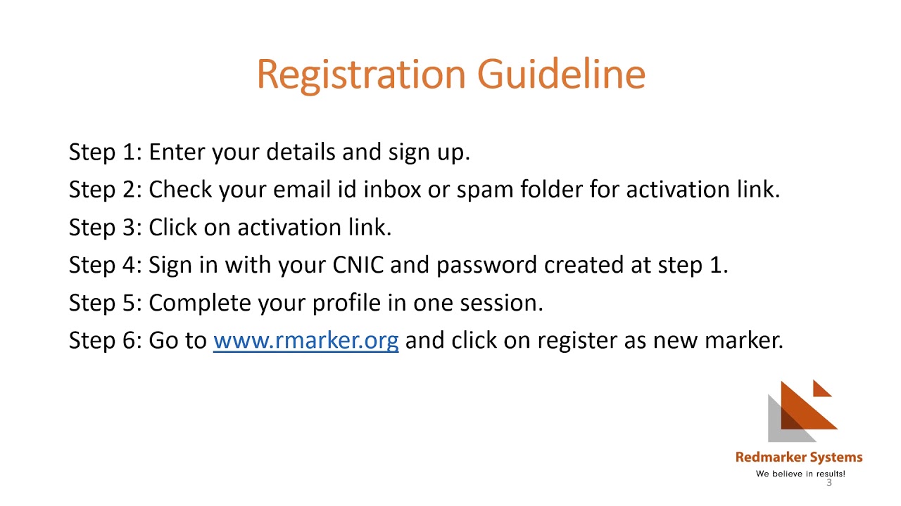 RED MARKER SYSTEMS E-MARKER REGISTRATION GUIDE - YouTube