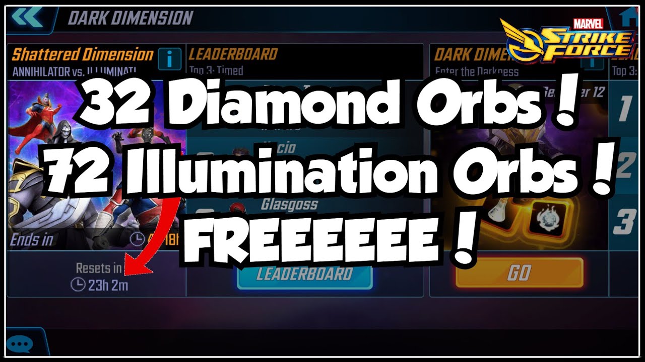 Insane New Bonus Rewards! | 72 Illumination Orbs, 32 Diamond Orbs, And More! | Marvel Strike ...