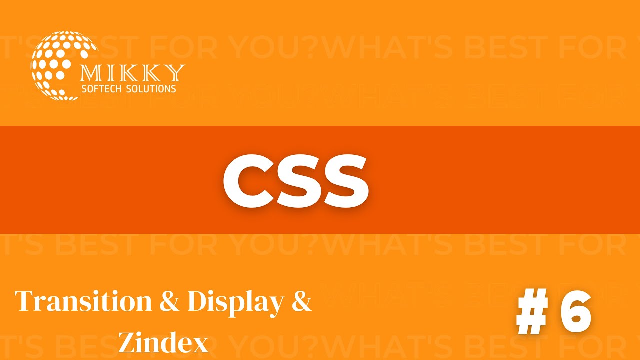 Css 6 Transition And Display And Zindex Youtube 0453