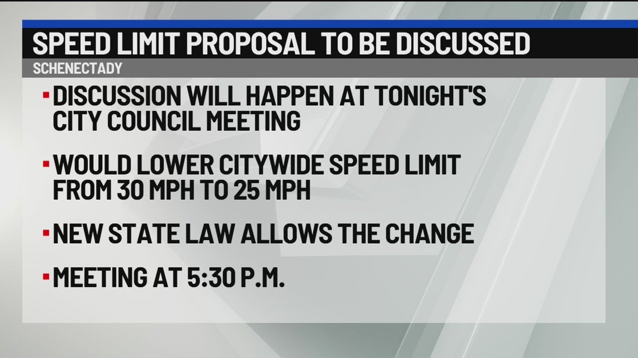 Speed limit proposal to be discussed - YouTube