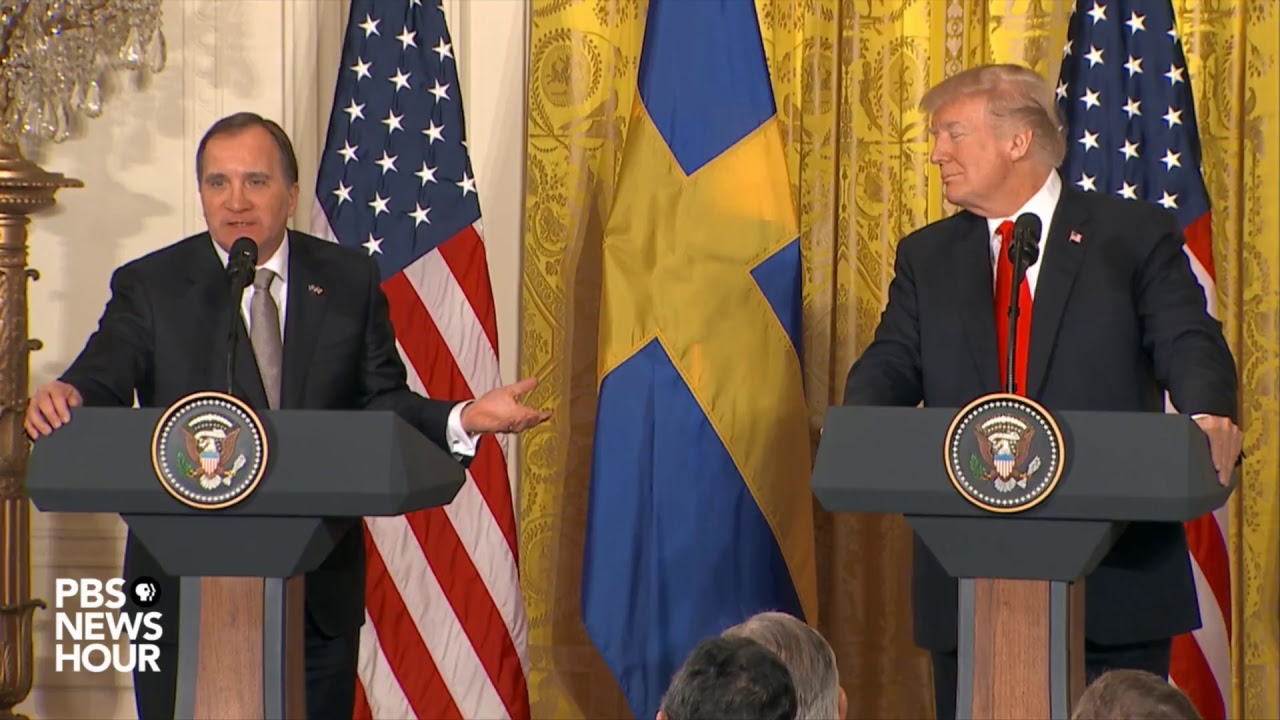 WATCH: President Trump holds joint press conference with Swedish Prime ...