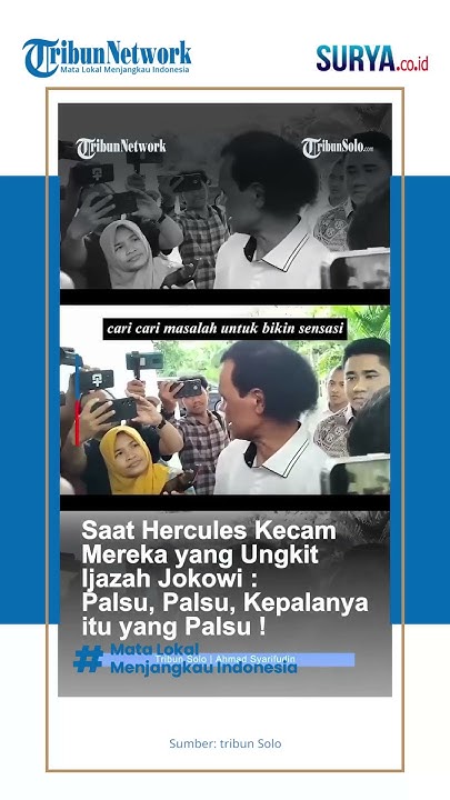 Keaslian Ijazah Jokowi Diragukan, Hercules: Enggak Usah Cari Sensasi, Kepalane yang Palsu! - YouTube