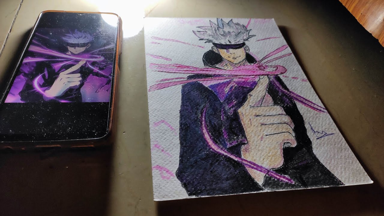 how to draw gojo domain expansion #gojo #jujutsukaisen # - YouTube