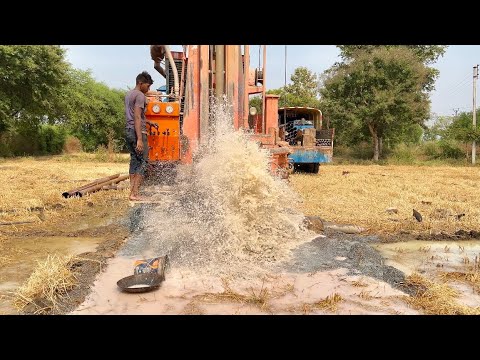 Borewell drilling 20 Hp water Journey 200 Feet Deep Boring | Coconut ...