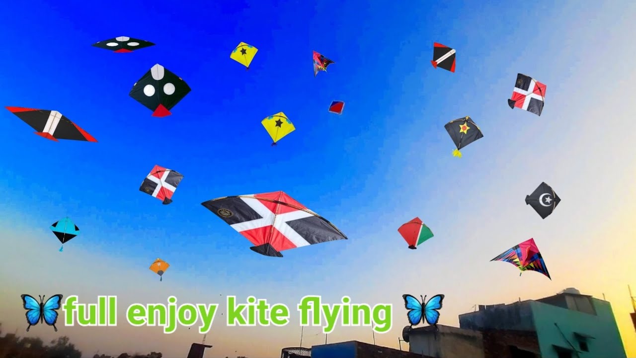 🦋world is best kite🦋indian kite fighting and flying full enjoy kite ...