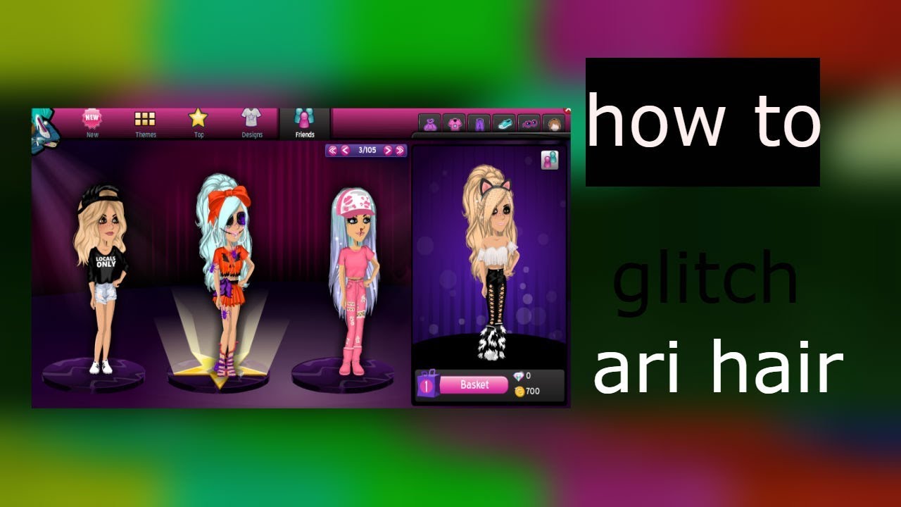 how to glitch ari hair msp - YouTube