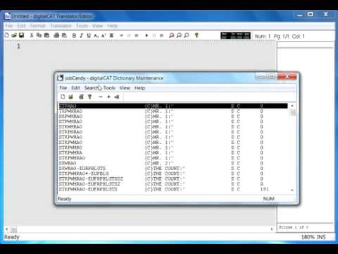 DigitalCAT 4 Starting and Editing a Job Dictionary - YouTube