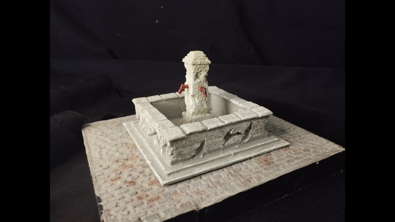 How to make an old village water fountain.1/35 scale scratch build ...