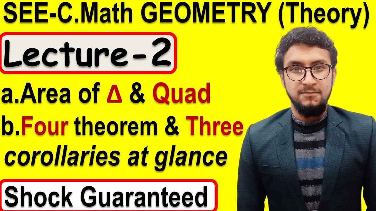 SEE math||Geometry|| lecture-2 ||Area of triangle&quad|4 theorems in ...