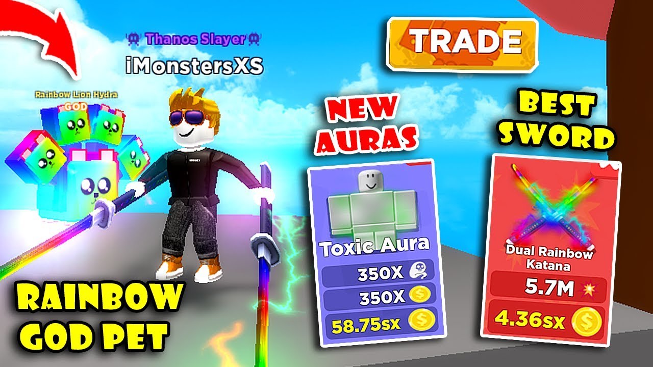 VALENTINE Update! New AURAS + Trading + Best RAINBOW SWORD + GOD Pets ...