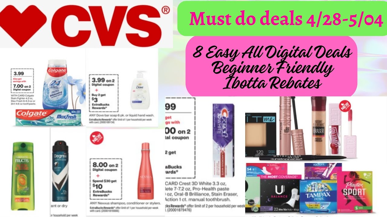 🔥CVS MUST DO DEALS 4/28-5/4| Easy All Digital Deals!! Ibotta Rebates ...