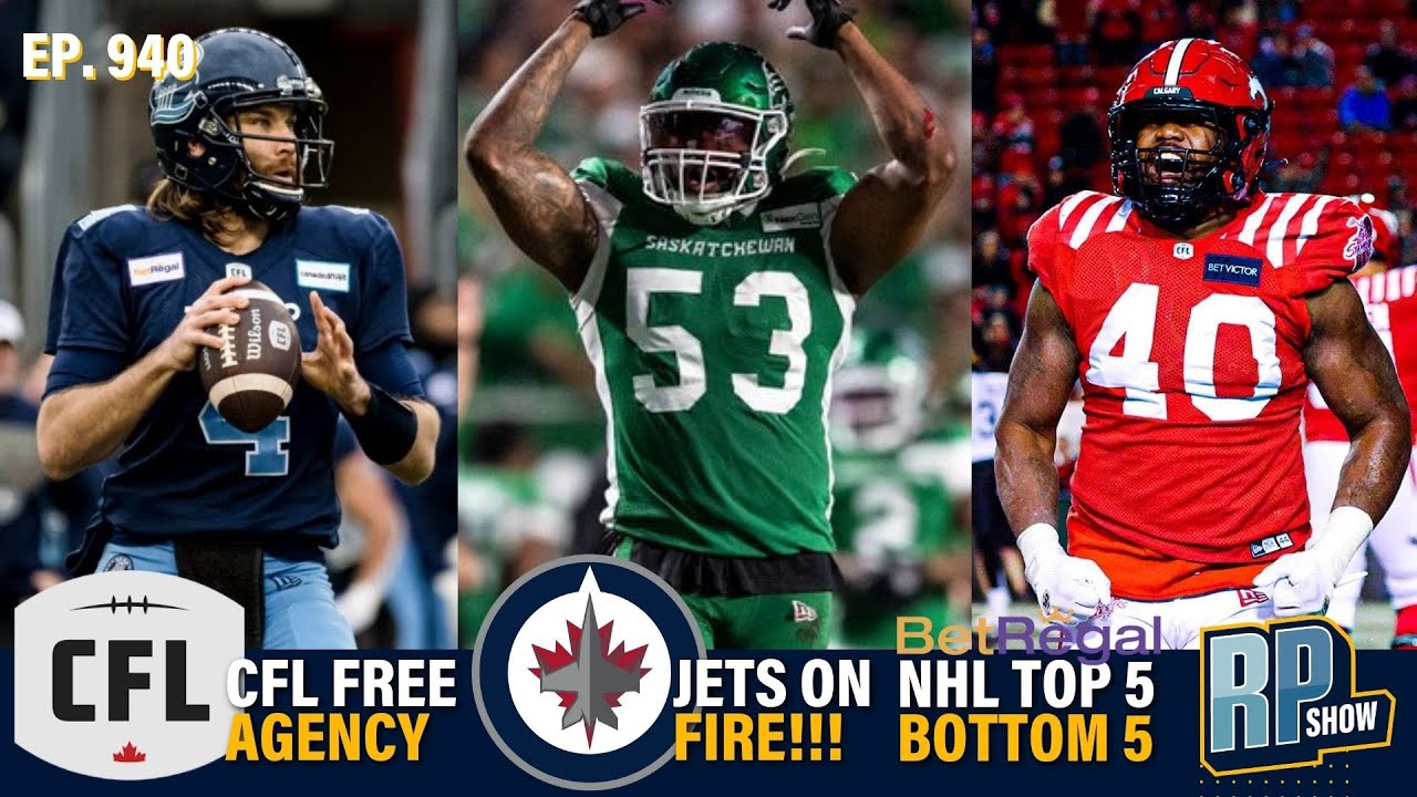 CFL Free Agency Continues!!! Jets VS Kraken Recap, NHL Top 5/Bottom 5 ...