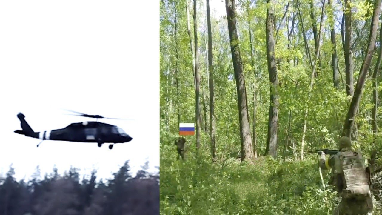 Black Hawk Helicopter deploys troops behind Russian lines in the ...