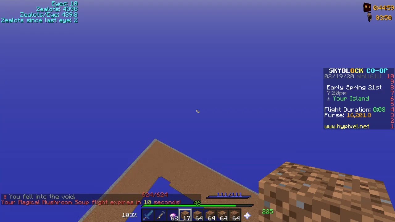 hypixel skyblock aote road to 400 subs - YouTube