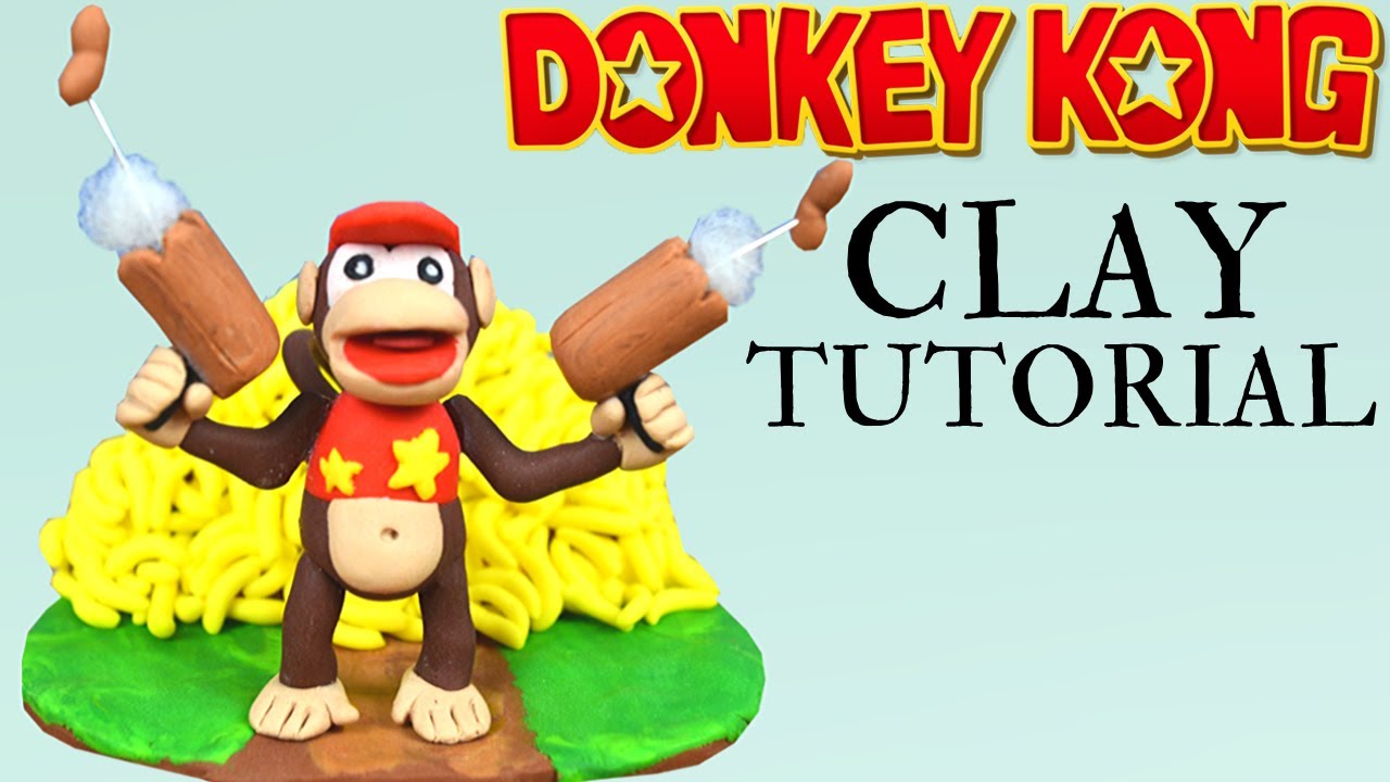 Making Diddy Kong With Peanut Popguns Using Polymer Clay (Tutorial ...