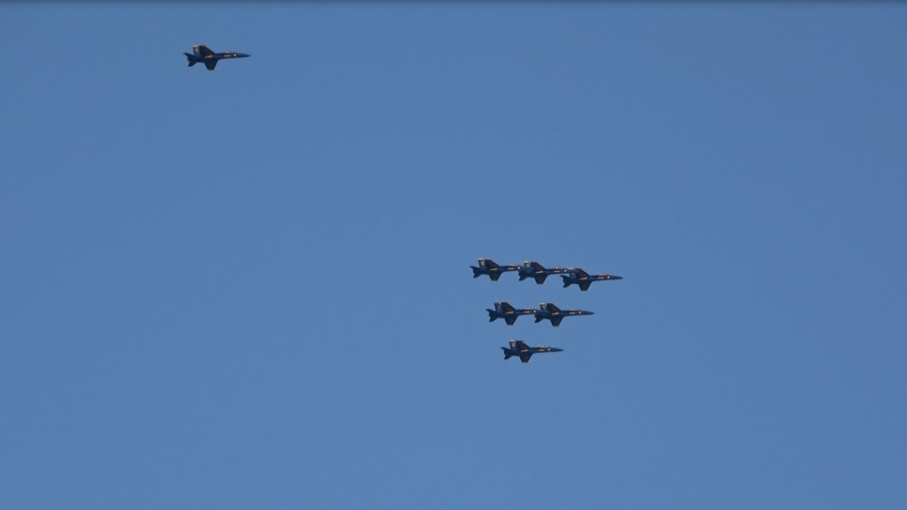 Blue Angels Palafox Flyover 2018 - YouTube