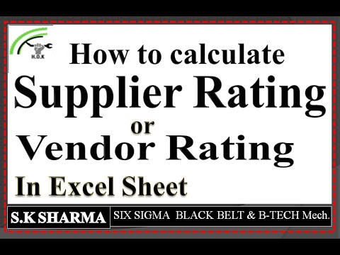 Supplier Rating or Vendor Rating, how to calculate supplier performance ...