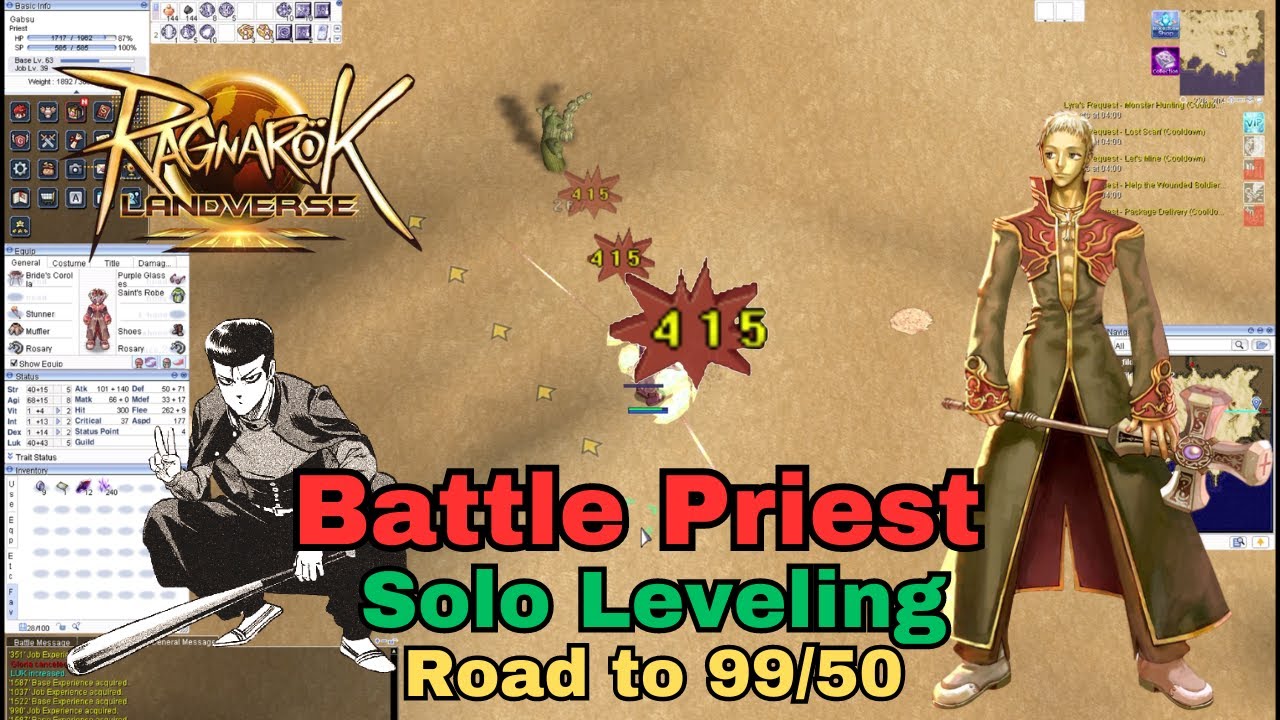 Ragnarok Landverse | Battle Priest | No Dual | Stat and Skill Build ...