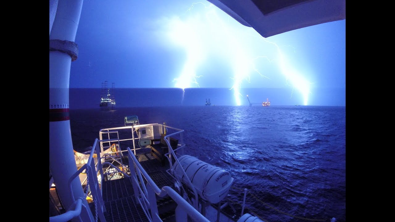 Lightning Storm at Sea - YouTube