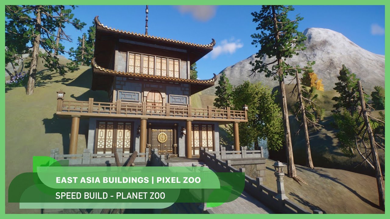 East Asia Buildings 🏯🇯🇵 | Pixel Zoo | Planet Zoo | Let's build | Speed ...