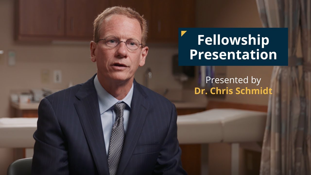 Dr. Chris Schmidt, Fellowship Presentation - YouTube