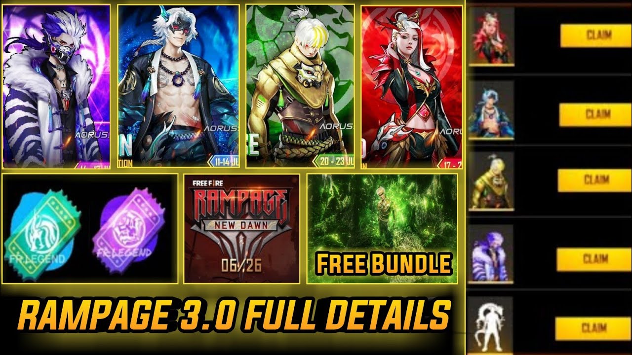 Confirm Event | Free Fire Rampage 3.0 Event | Free Fire Rampage 3.0 ...