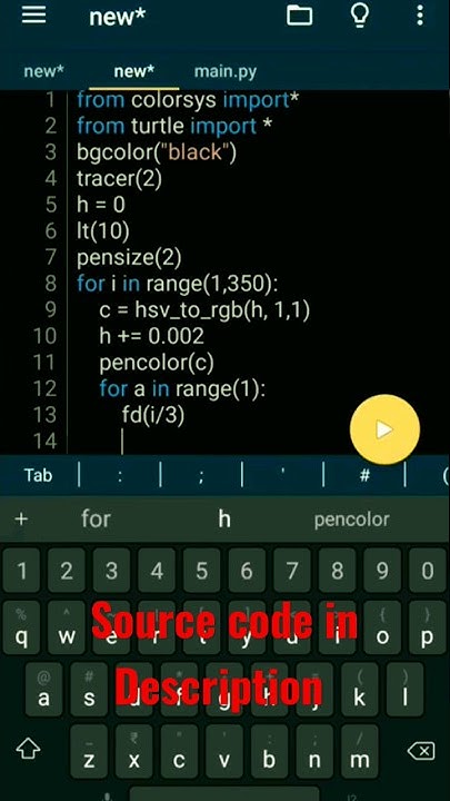 Shorts Wonderful Graphics Design By Mobile Python Turtle Python For Beginners Pydroid3