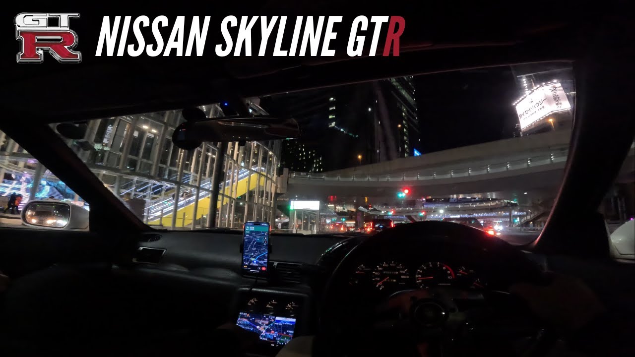 1992 NISSAN SKYLINE GTR (BNR32) POV drive tokyo night 도쿄 밤 닛산 스카이라인 gtr ...