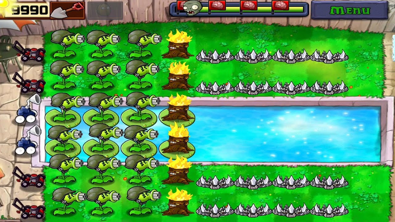 Plant vs Zombie • ADVENTURE POOL LEVEL 7 • Full Walkthrough HD [ 1080p ...