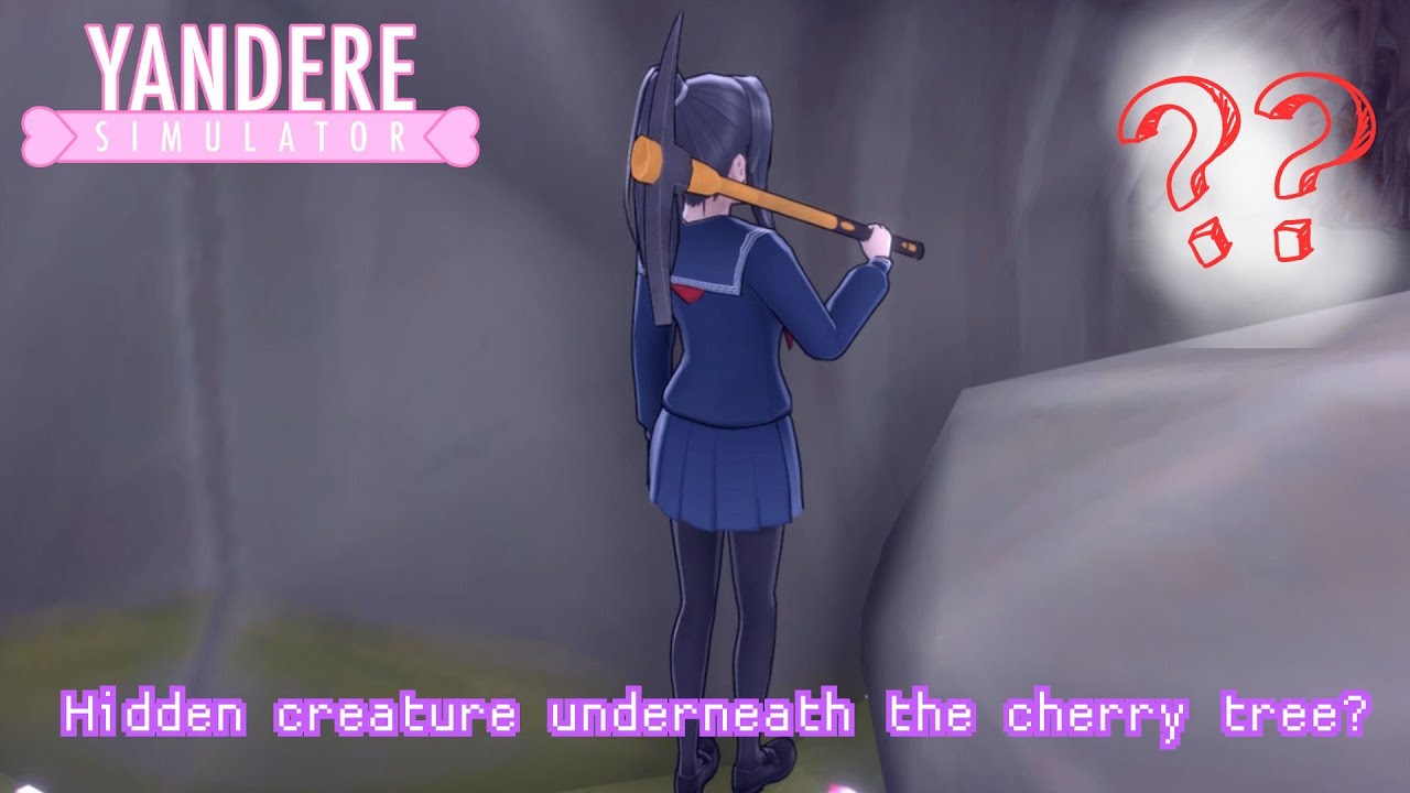 An evil creature is hidden underneath the legendary cherry tree?? | Yandere Simulator - YouTube