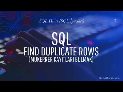 Find Duplicate Rows, SQL commands - YouTube
