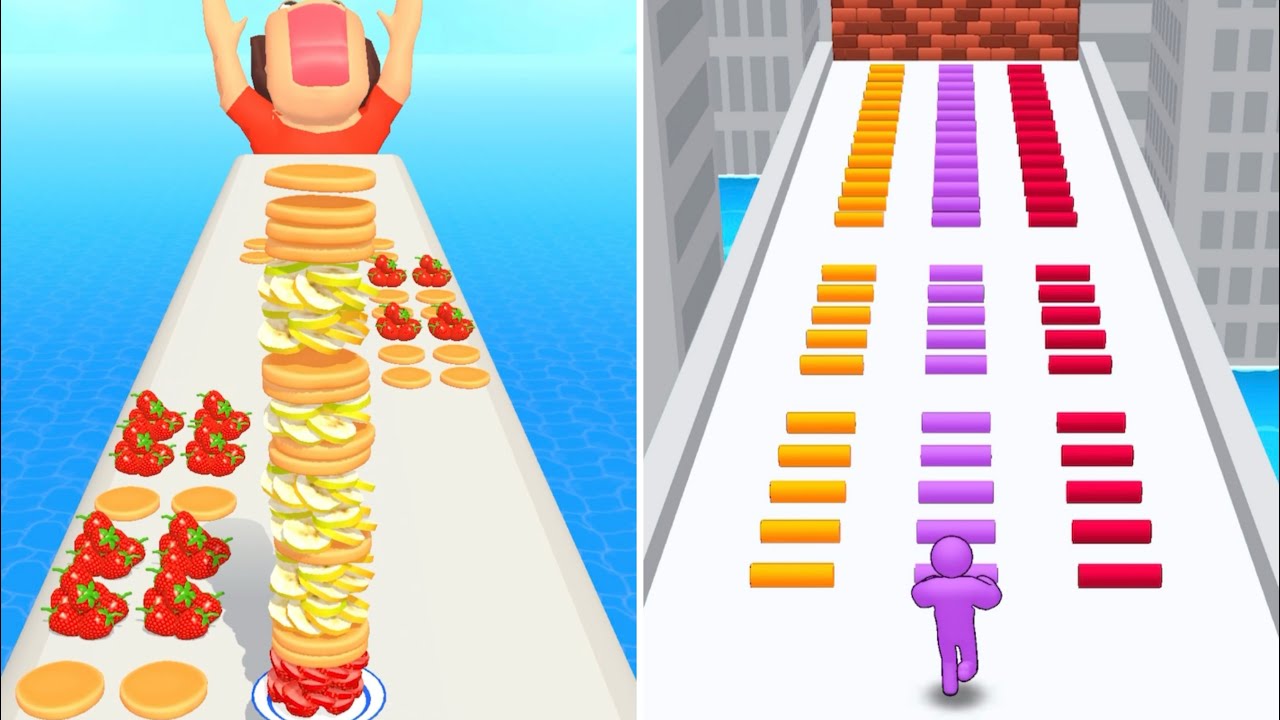 Ladder Master Vs Pancake Run💥💥💥Max All Update Levels Gameplay O4O - YouTube