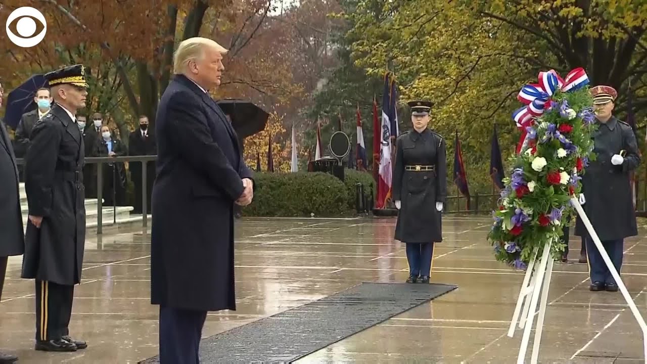 President Trump at Arlington Veterans Day ceremony - YouTube
