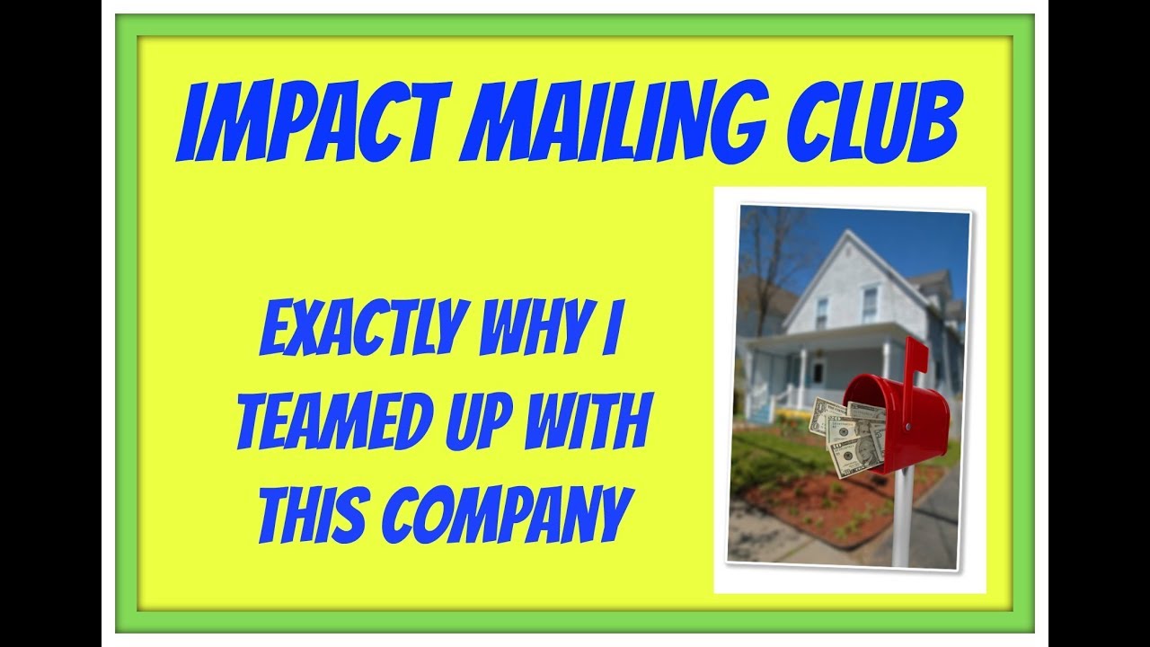 Impact Mailing Club Why I Joined Direct Mail Opportunity 2019-2020 ...