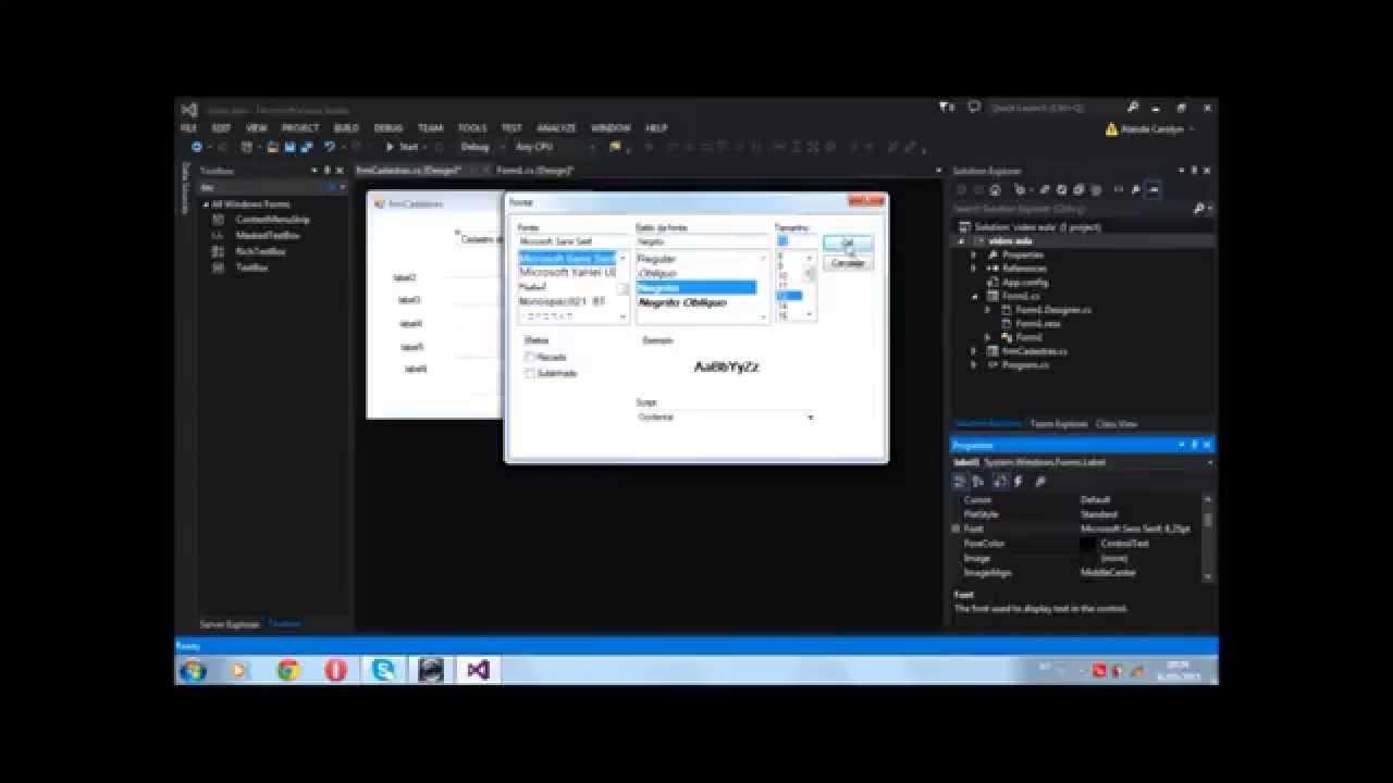 Video aula - CRUD (C#, Visual Studio) 1 - YouTube