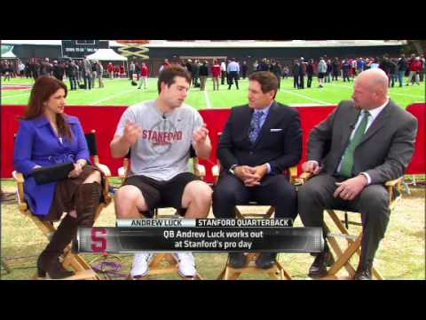 NFL: ESPN's Steve Young sits down with Andrew Luck after his Pro Day work out.