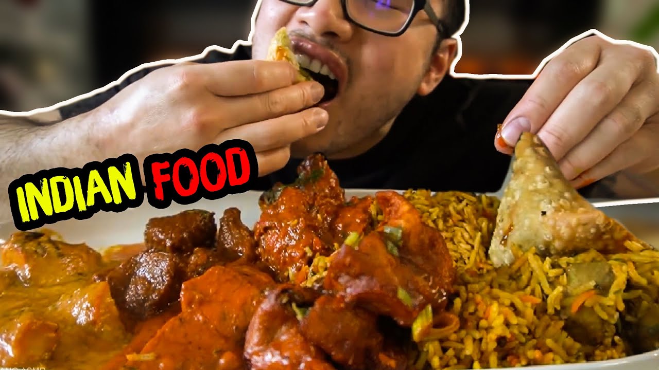 Enjoying INDIAN FOOD - YouTube