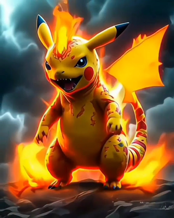 Amazing mind blowing: pokemon hybrid fusion pikachu and charmander hybrid #pokemonfusion 🤯 🧬 ...
